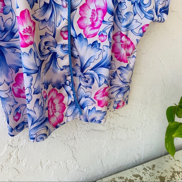 Vintage | Tops | Vintage Vsco Crop Lilac Pink Floral Silk Crop Top ...